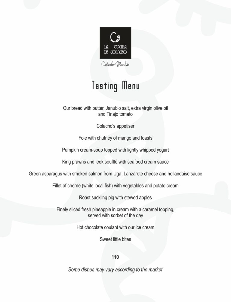 Our dishes – La Cocina de Colacho